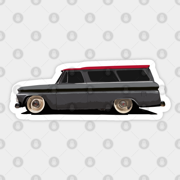 1965 Chevy Suburban Carryall - stylized - 1965 Chevy Suburban - Sticker ...