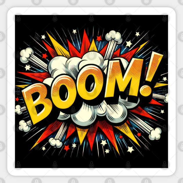 Vintage 'BOOM!': Echoes of Comic Book Era - Comic Book Boom - Sticker ...