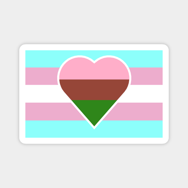 Transgender Pride Flag with Gynesexual/Gynephilic Heart - Transgender ...