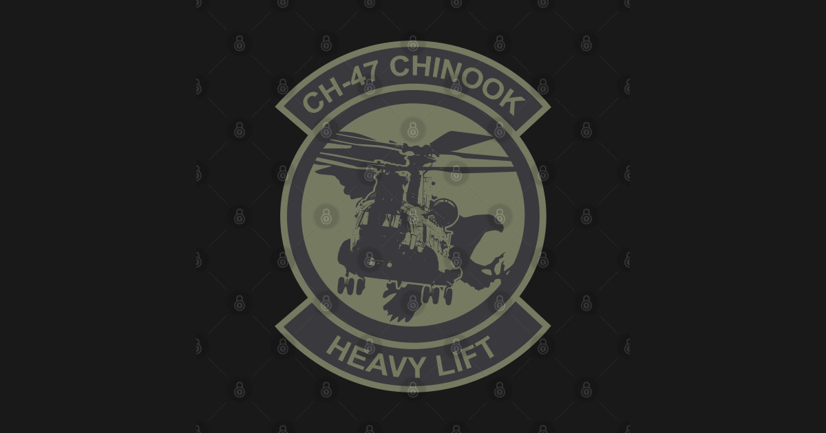 CH-47 Chinook Patch - Military Helicopter Subdued Patches - Long Sleeve ...