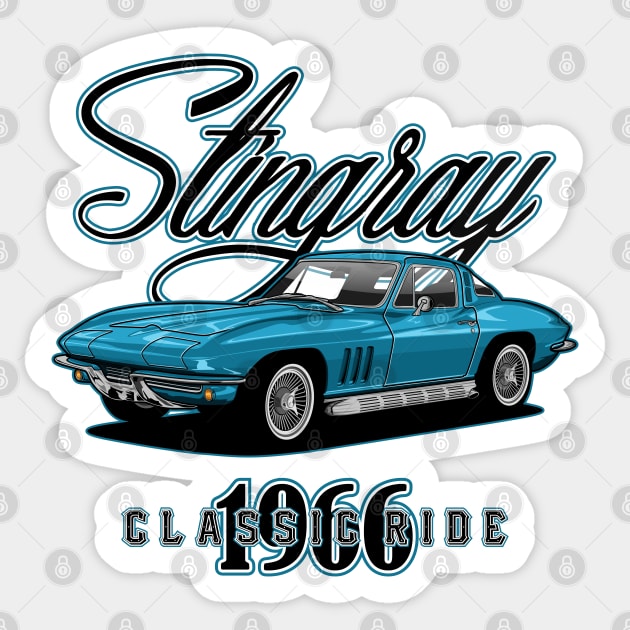 Stingray 1966 - Corvette Stingray - Sticker | TeePublic