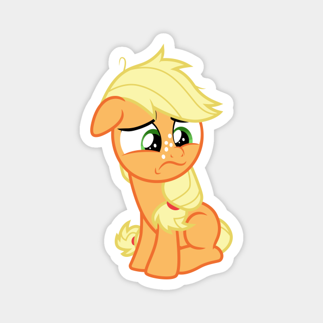 sad filly Applejack - My Little Pony - Magnet | TeePublic