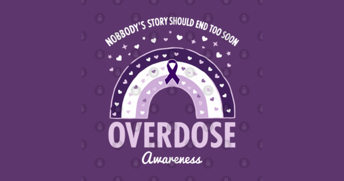 Overdose Awareness Month Purple Ribbon - Overdose Awareness Day - T ...
