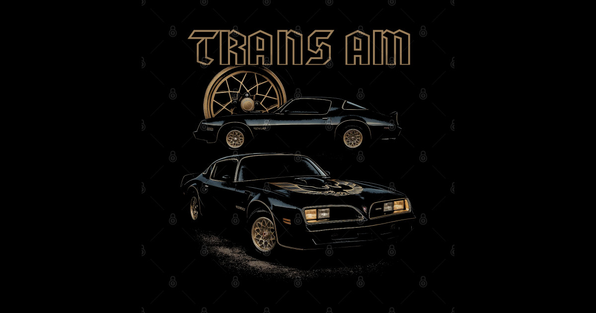 1977 Trans Am Black and Gold Bandit Tribute with Retro Wheels - Trans ...