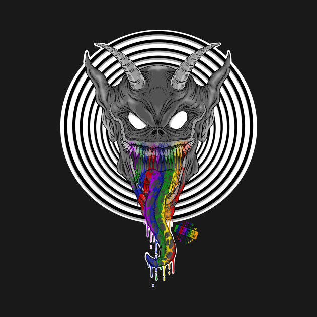 Rainbow Demon - Demon - T-Shirt | TeePublic