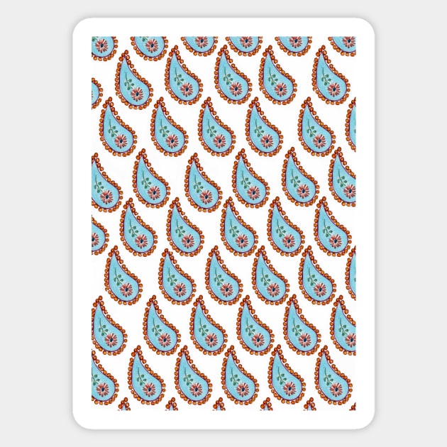 Paisley Rain - Cashmere - Sticker | TeePublic