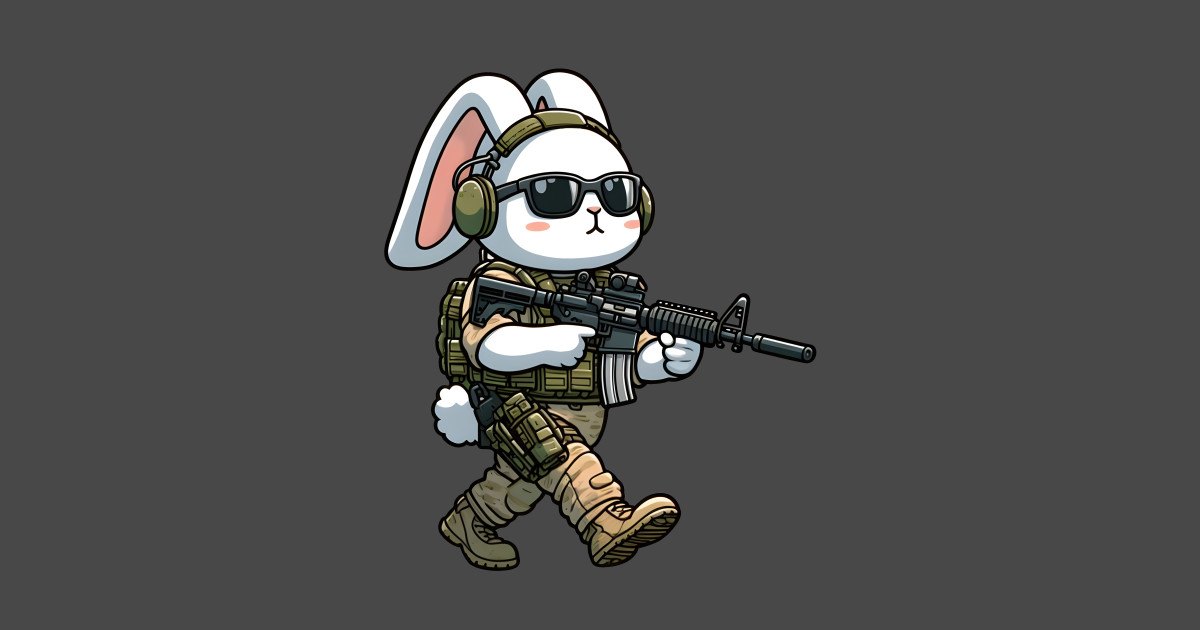 Tactical Rabbit - Rabbit - T-Shirt | TeePublic
