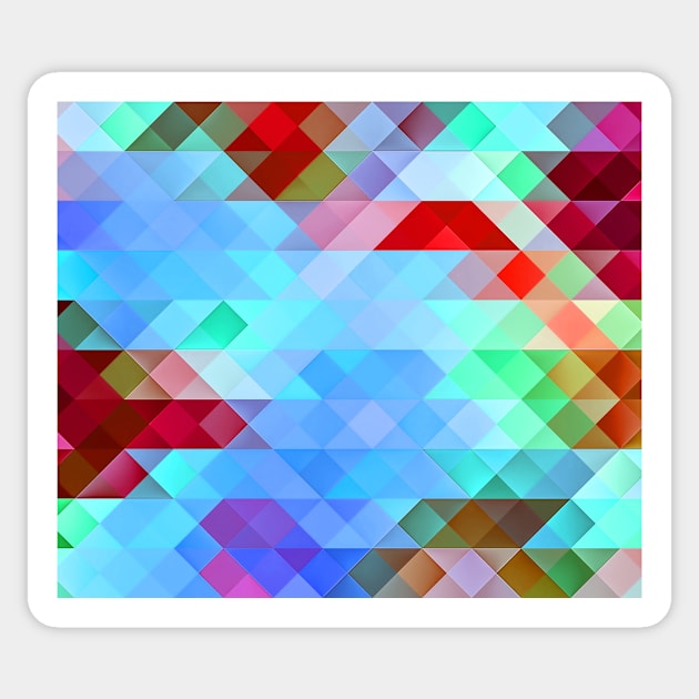Colorful Polygons Pattern - Colorful - Sticker | TeePublic
