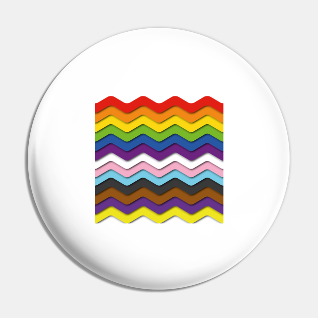 Wavy Rainbow Intersex Inclusive Progress Flag Intersex Inclusive