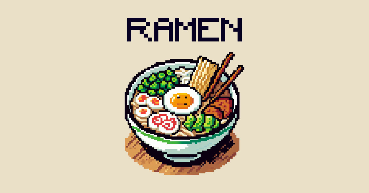 Ramen Pixel - Ramen - T-Shirt | TeePublic