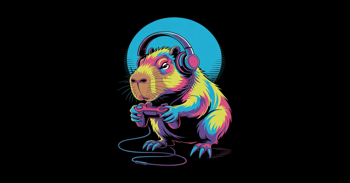 Capybara video game Capybara Gaming Gamer Lover Boys - Capybara Video ...