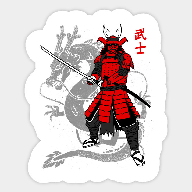 Samurai japan dragon - Samurai - Sticker | TeePublic
