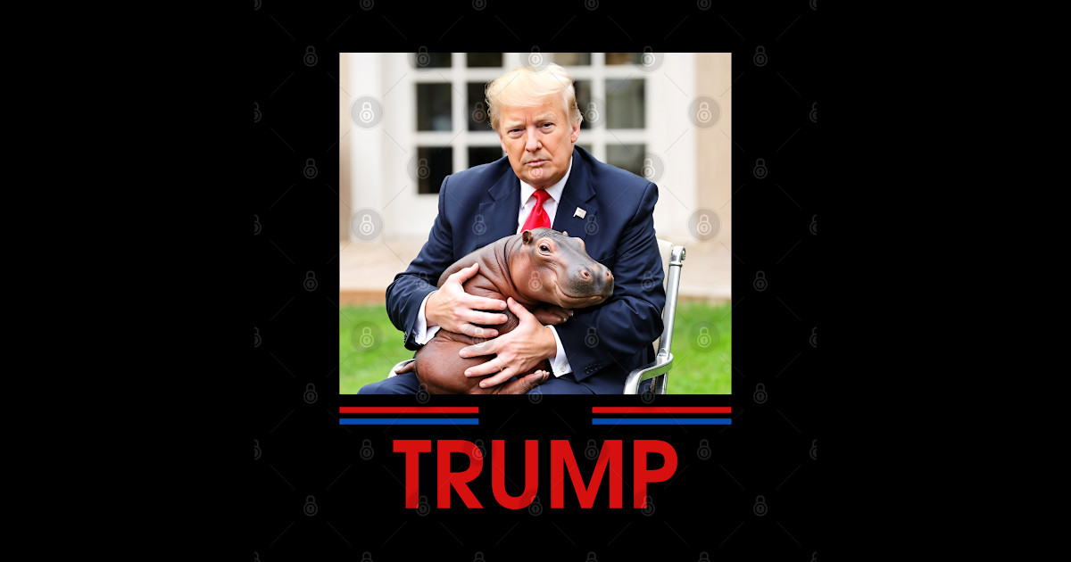 Cute Baby Pygmy Hippo Moo Deng Pets For Trump 2024 - Pets For Trump ...