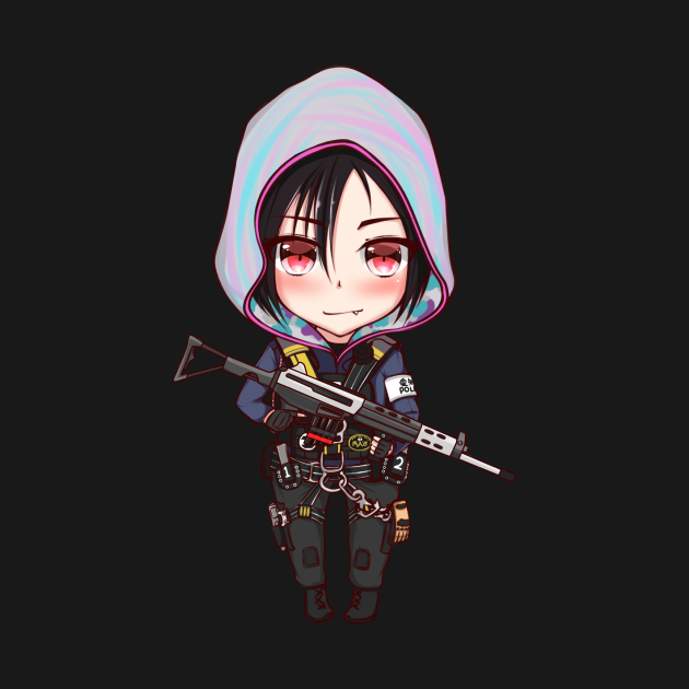 R6 Hibana Chibi Design - Rainbow - Hoodie | TeePublic