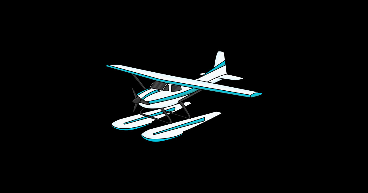 White blue seaplane illustration - White Blue Seaplane Illustration ...