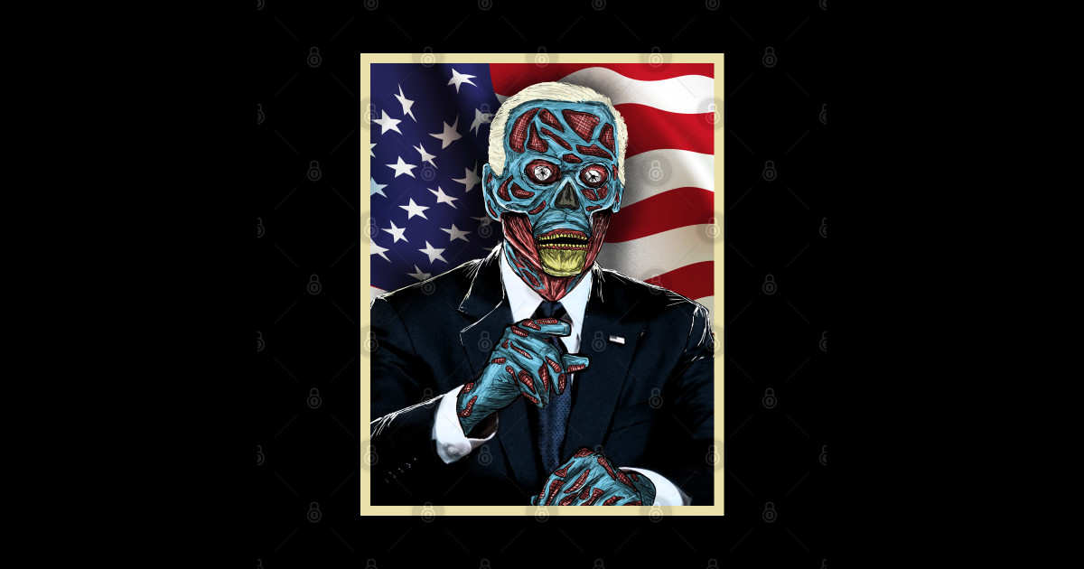 They Live US President - They Live - Sticker | TeePublic