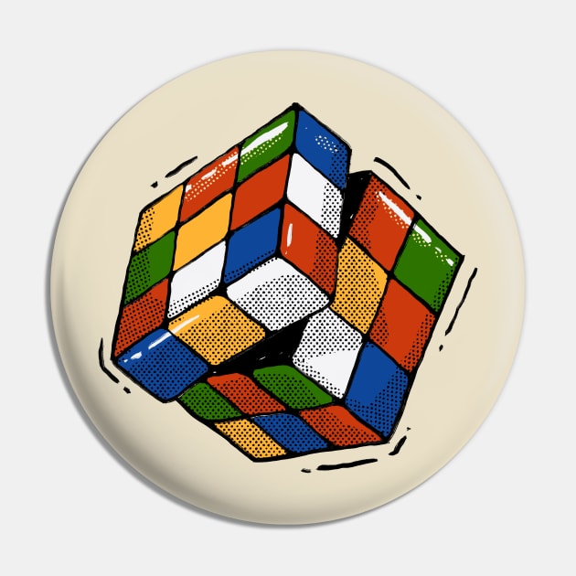 The Rubik's Cube - Cube - Pin | TeePublic