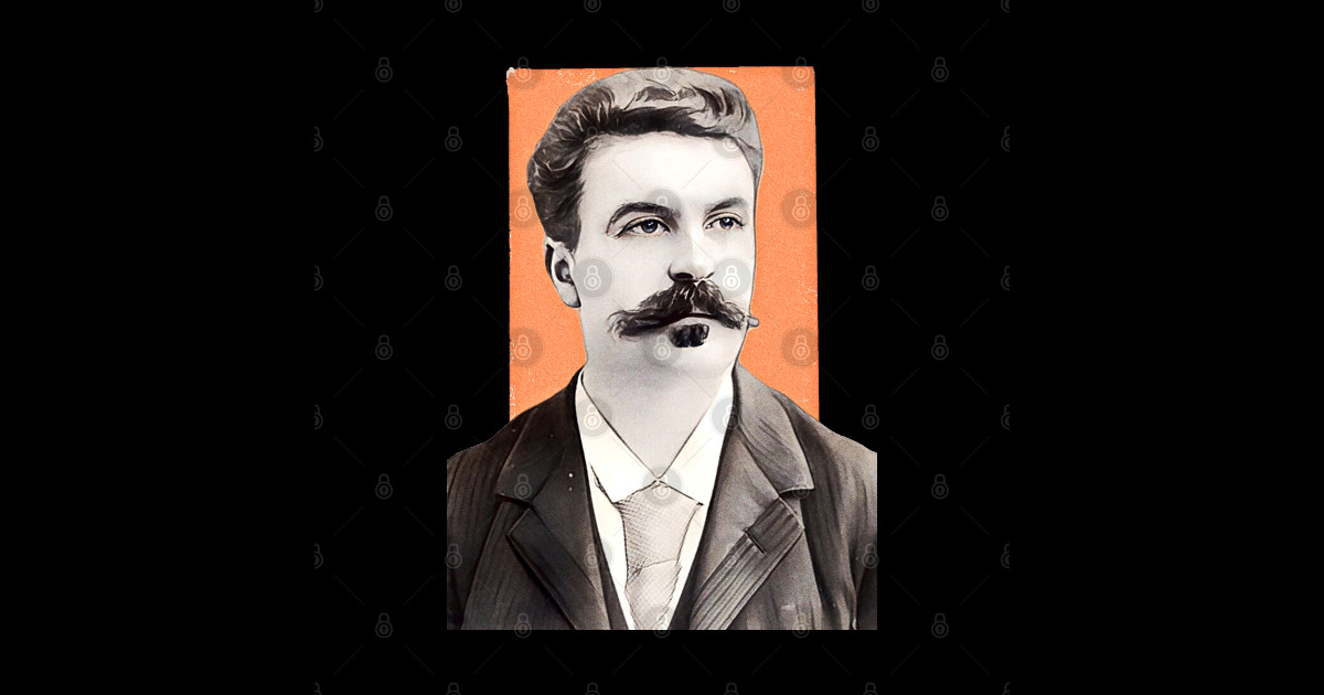 French Writer Guy de Maupassant illustration - Guy De Maupassant ...