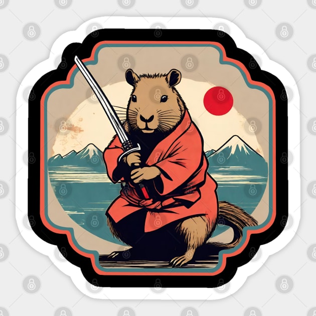 Capybara samurai - Capybara - Sticker | TeePublic