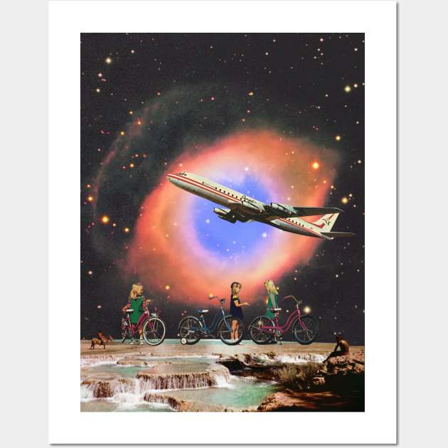 Let's Go to Space - Surreal Collage - Posters and Art Prints | TeePublic