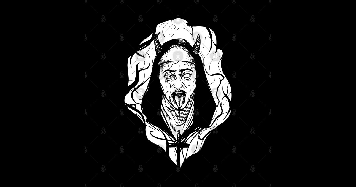 Satanic Nun Horror Unholy Nun Dark Art Evil Pagan 666 Occult - Satanic ...