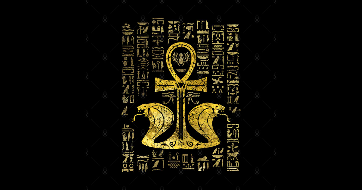 Egyptian cross ankh with Uraeus the Cobra - Ankh - Posters and Art ...