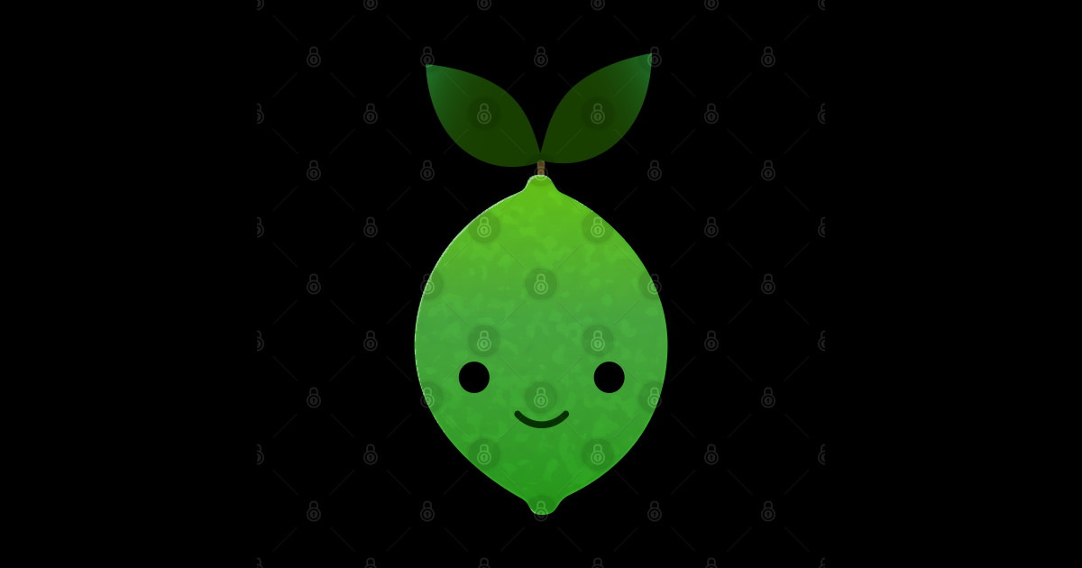 Cute Kawaii Lime - Lime - Sticker | TeePublic