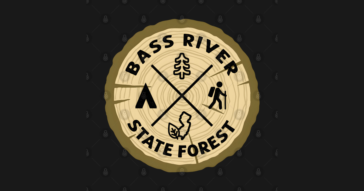 Bass River State Park Log Slice - Bass River Park - T-Shirt | TeePublic