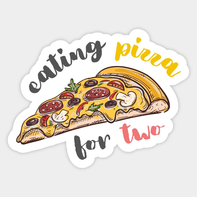 Cool Vintage Eating Pizza For Two | Pizza Slice - Eating Pizza ...