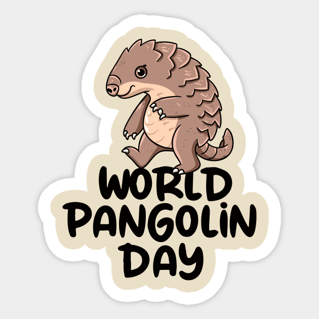 World Pangolin Day – February - Pangolin Day - Sticker | TeePublic