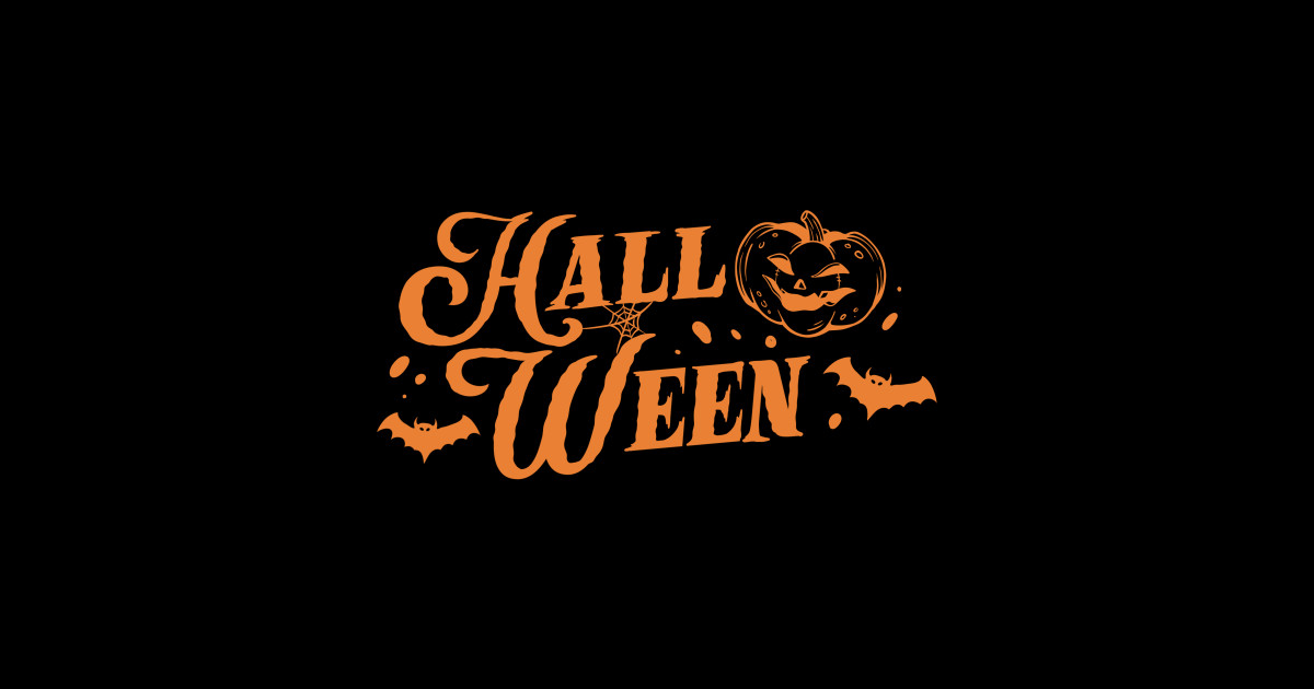 Halloween Typography Design - Halloween Design - Sticker | TeePublic