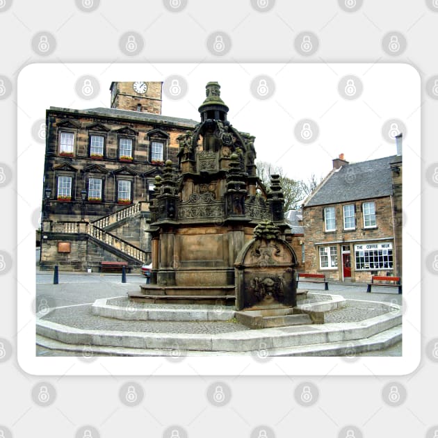 Linlithgow Cross - Fountain - Sticker | TeePublic