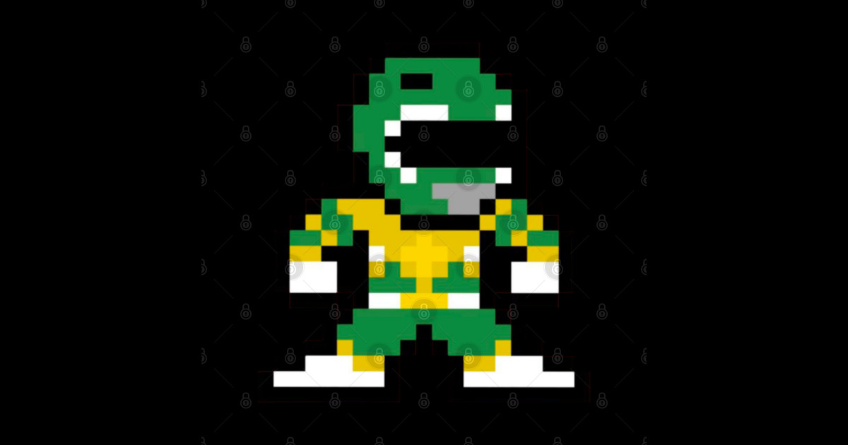 Green rangers pixel - Green Ranger - Sticker | TeePublic
