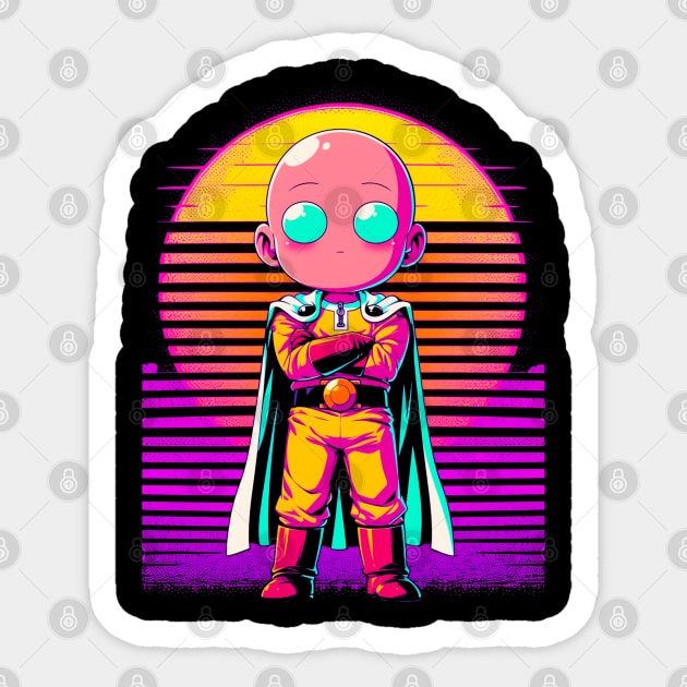 saitama chibi - one punch man - One Punch Man - Sticker | TeePublic