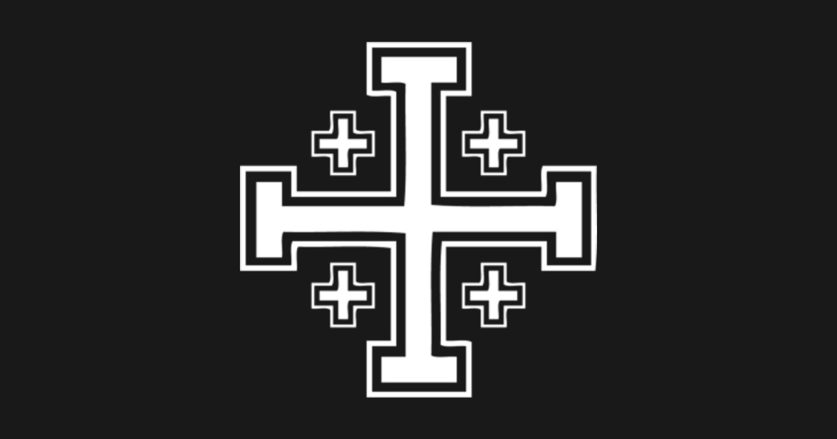 White Jerusalem Cross - Jerusalem Cross - T-Shirt | TeePublic