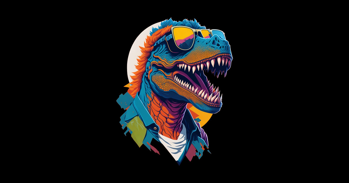 T-Rex Punk - T Rex Dinosaur - Sticker | TeePublic