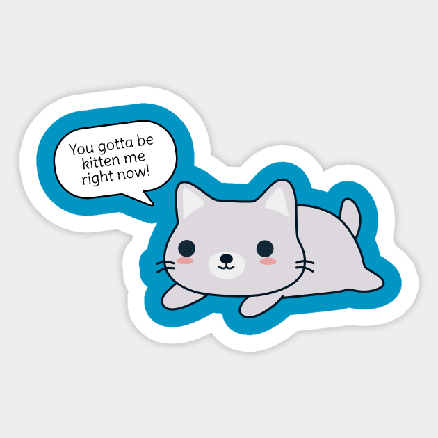 Funny Cat Pun - Humor - Sticker | TeePublic