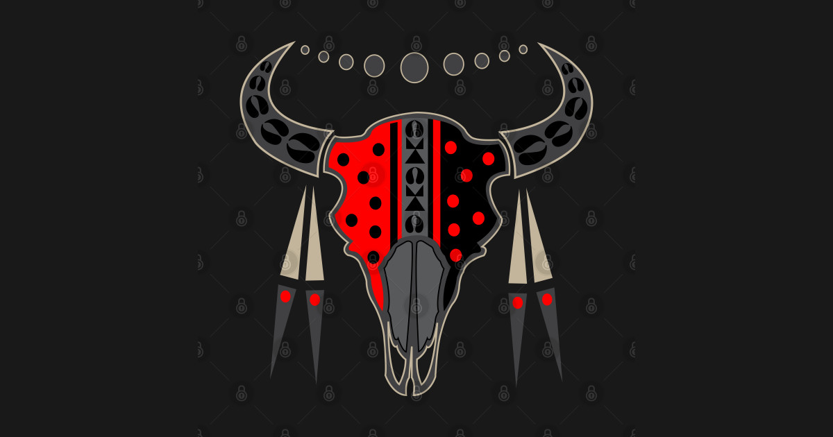 Buffalo Nation "Red" - Native American Design - T-Shirt | TeePublic