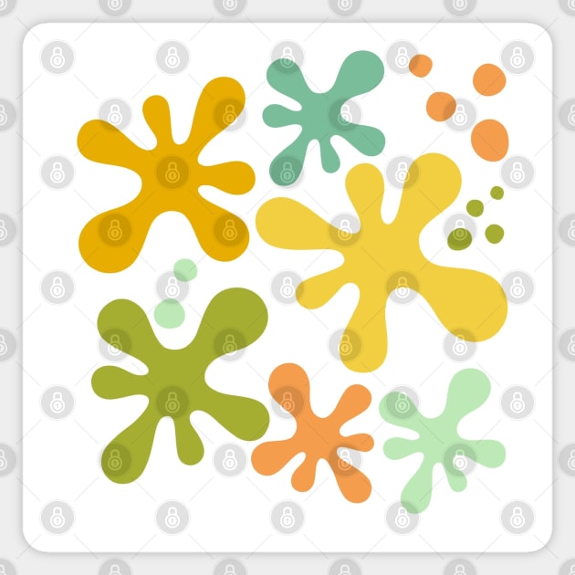 Blobs, softy blobby shapes in yellow green colors - Blob - Sticker ...
