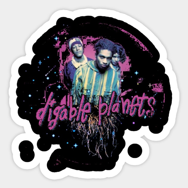 Digable Planets in outer space - Hip Hop - Sticker | TeePublic