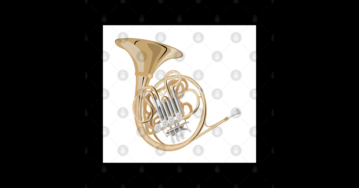 french horn - Michaela Kobyakov - Sticker | TeePublic