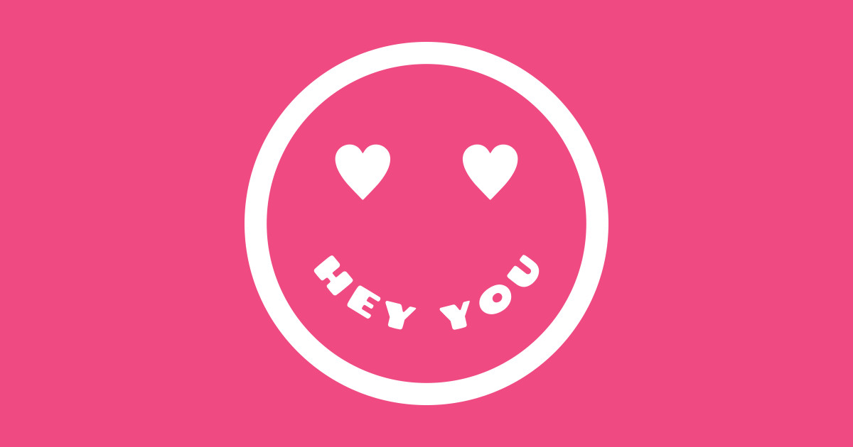 Funny Slogan Smiley Face Emoticon Hey You - Smiley - T-Shirt | TeePublic