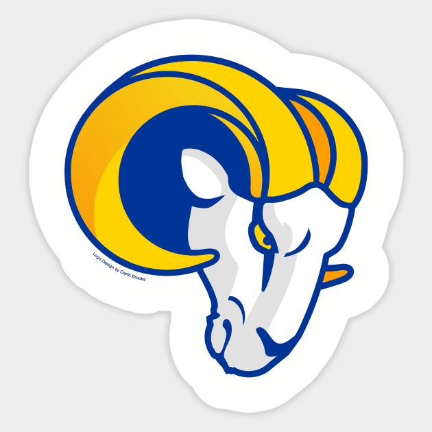 Los Angeles Rams alternative logo - Los Angeles Rams - Sticker | TeePublic