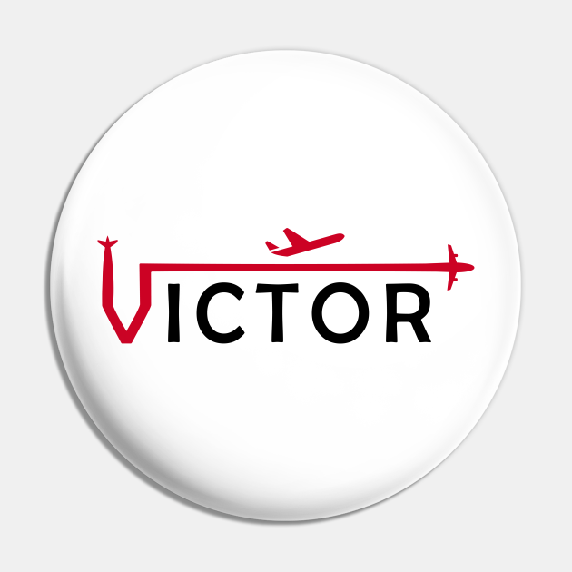 VICTOR Aviation Phonetic Alphabet Pilot Airplane - Victor - Pin | TeePublic