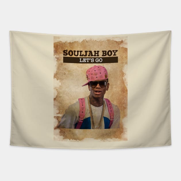 Vintage Old Paper 80s Style Soulja Boy /// Lets Go - Soulja Boy ...
