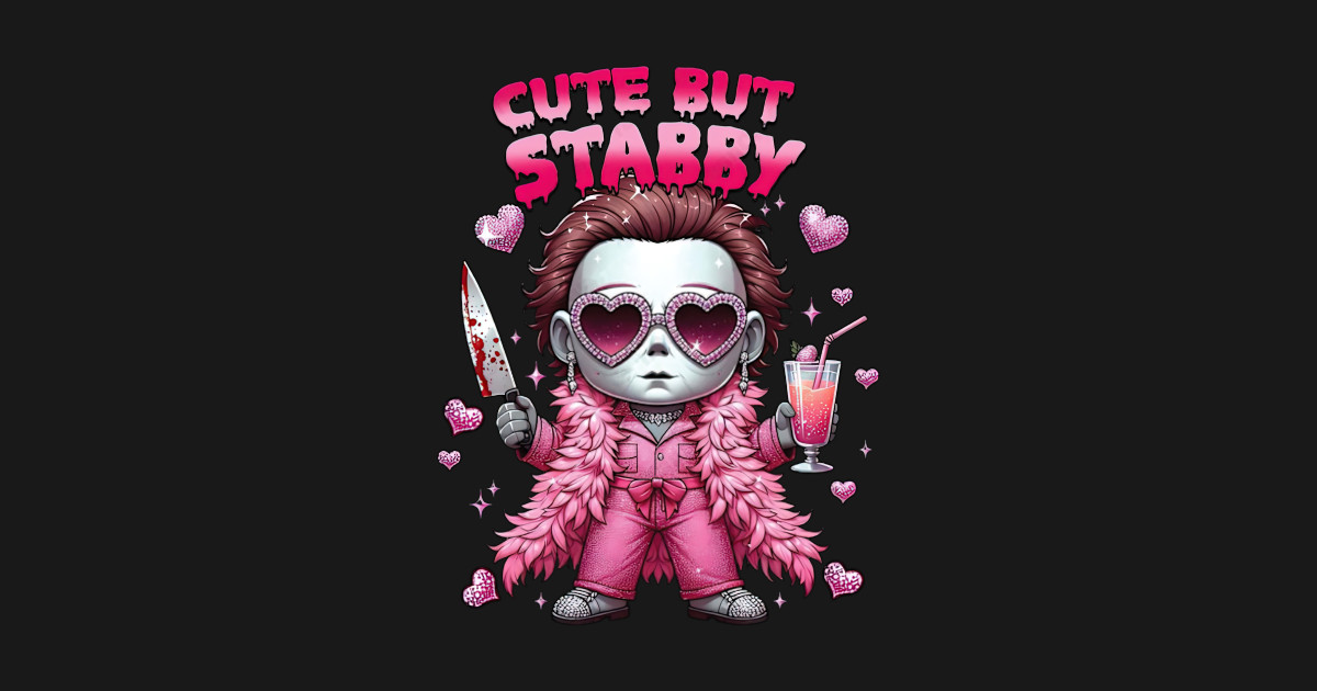Horror Characters Valentine, Pink Heart Valentine Horror, Scary Movie ...