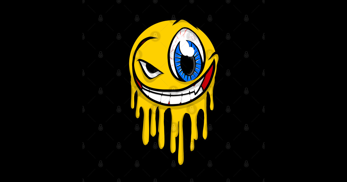 Smiley Maniac Emoji Face - Emoji - Sticker | TeePublic