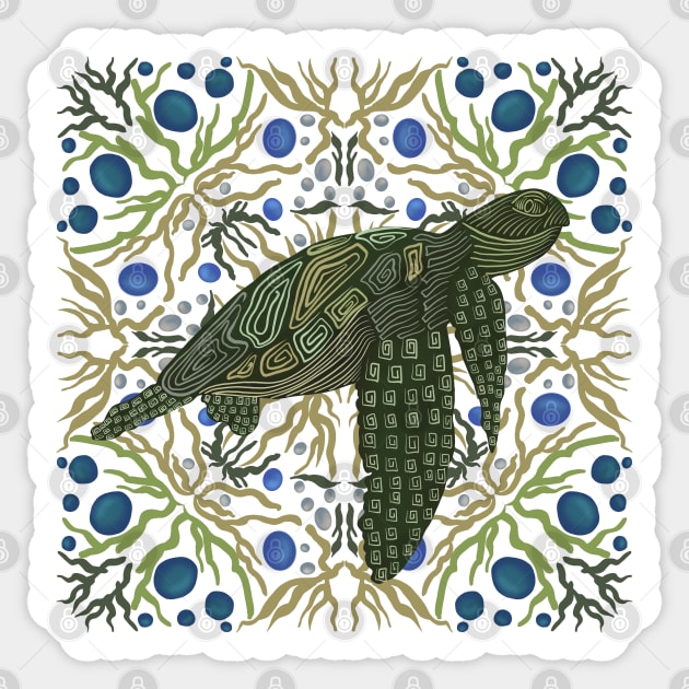 Artsy Sea Turtle - Sea Turtle - Sticker | TeePublic