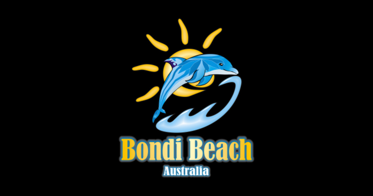 Bondi Beach Australia dolphin - Bondi Beach - Sticker | TeePublic
