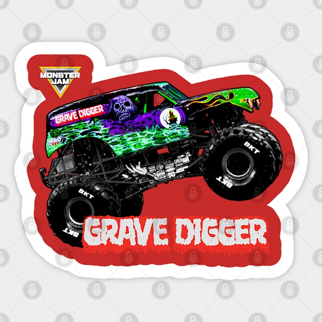 Trucker of Digger - Grave Digger - Sticker | TeePublic